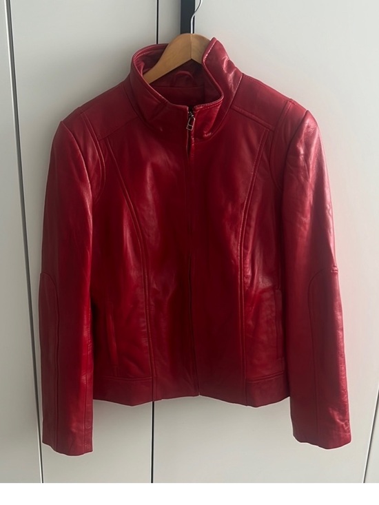 Danier | Jackets & Coats | Danier Bold Red Leather Jacket For Women ...